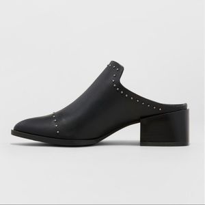 Universal Thread | Shoes | Womens Black Slide Heeled Graphite Stud Mule ...